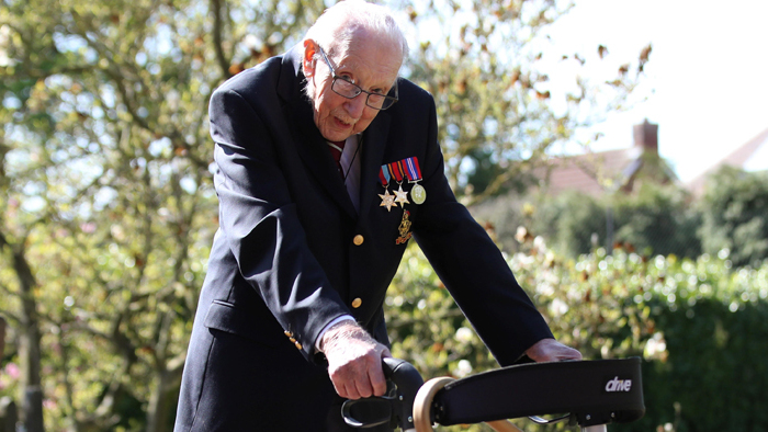 Capt. Sir Tom Moore, UK veteran who walked for NHS, dies at 100