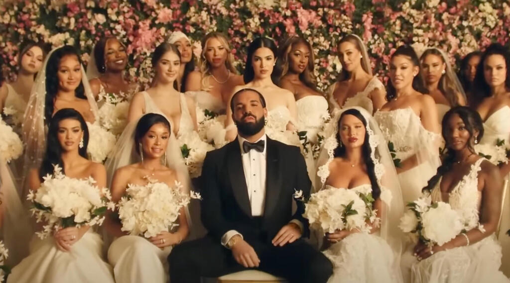 Drake holds a Jewish wedding to 23 brides in his latest music video