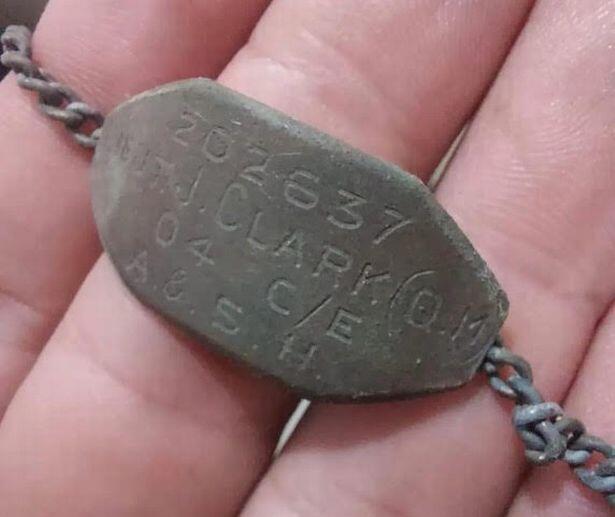 Scottish soldier's dog tag from the 1940s found in Israel