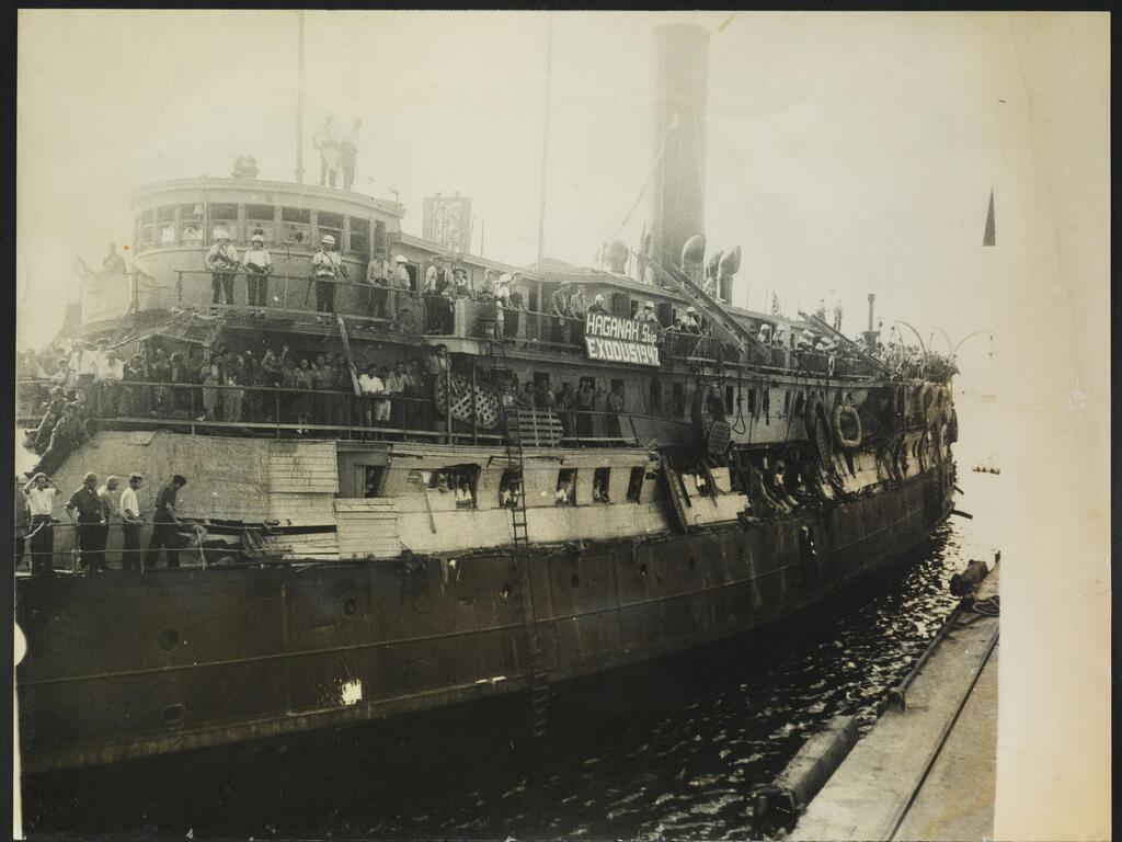 Exodus passenger visits site in France where she boarded the ship bound ...