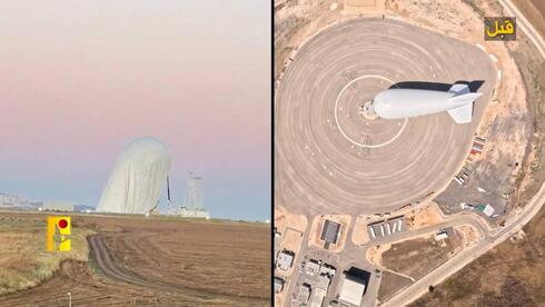 Hezbollah posts images of IDF surveillance balloon hit in drone strike