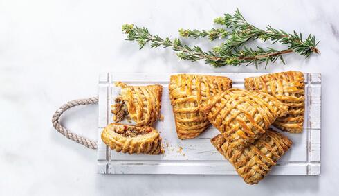 Meat-filled burekas pastry with a stylish upgrade