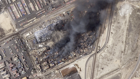 Craters reveal power of massive blast at Iranian port