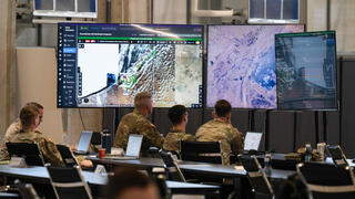 US-led command center reveals IDF positions in Gaza during briefing ...